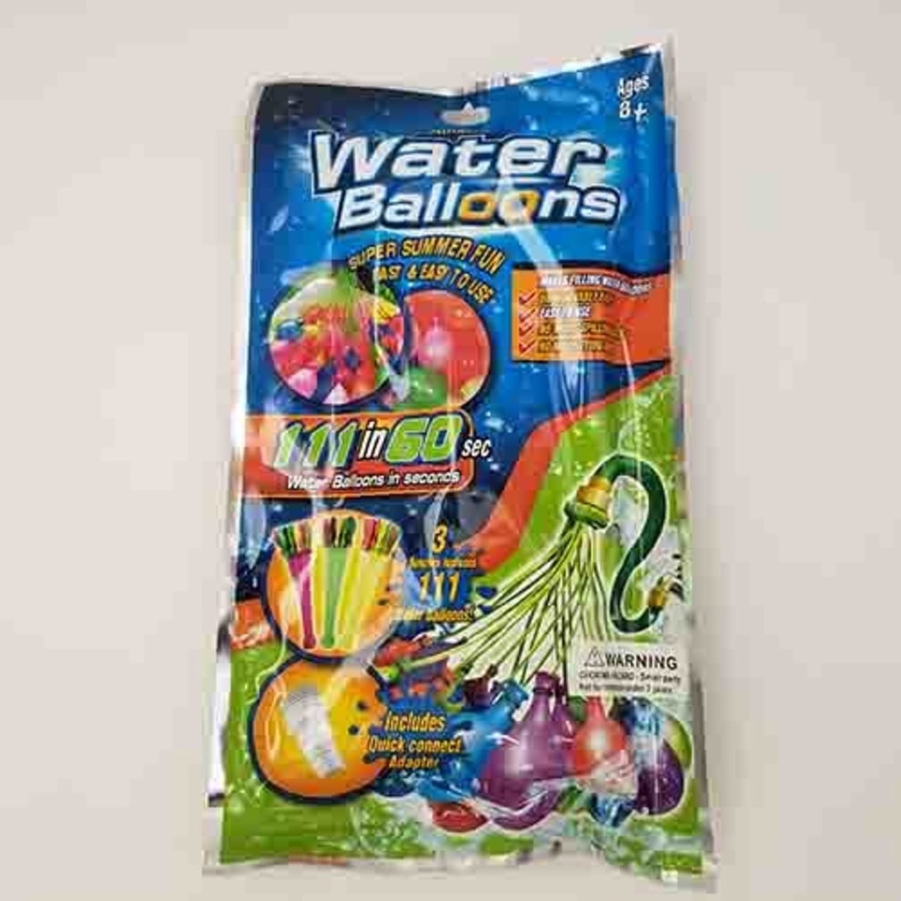Fast Fill Water Balloon Kit – (111 Water Balloons Filled in 60 Sec ...